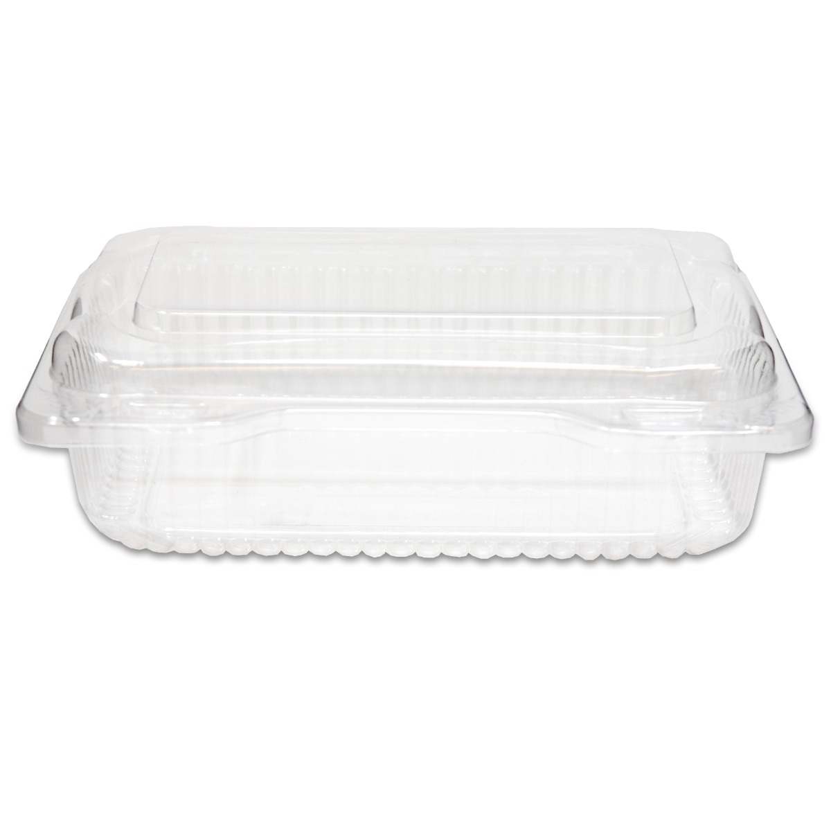 Detroit Forming LBH-651 Clear OPS Plastic Rectangle Hinged Locking Lid ...
